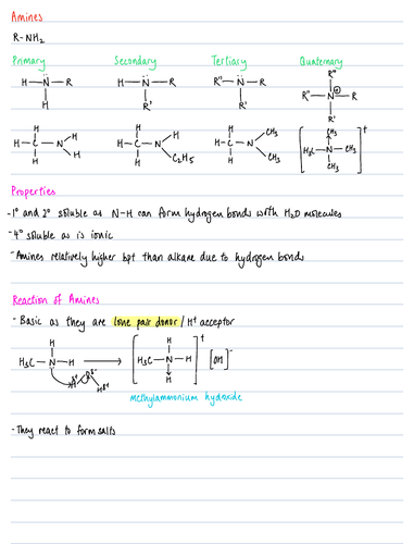 A Level Chemistry - Amines, Amino Acids and Polymers | Teaching Resources