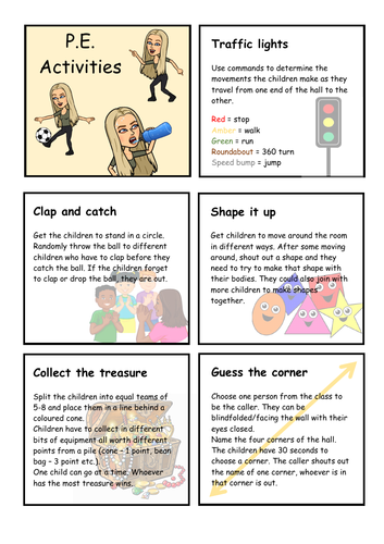 PE activities flip book | Teaching Resources