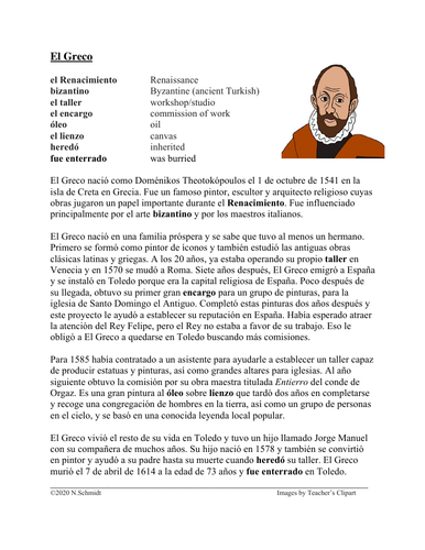 Spanish Biography Bundle: 8 Famous Hispanic Artists @40% 0ff ...