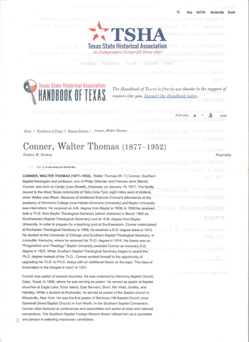Walter Thomas Conner (1877-1952) | Teaching Resources