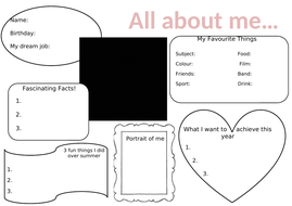 All about me - tutor activity | Teaching Resources