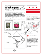 Washington D.C. Introductory Geography Worksheet | Teaching Resources