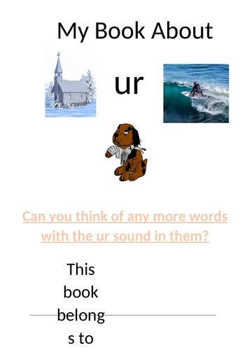 Phonics resource to teach children the sound ‘ur’ in Phase 3 | Teaching ...