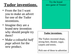 Tudor inventions | Teaching Resources
