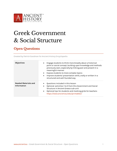 Government in Ancient Greece | Teaching Resources