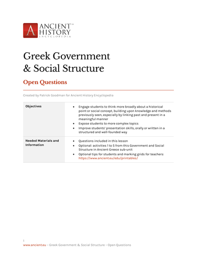 Government in Ancient Greece | Teaching Resources