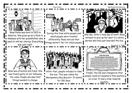 Rosa Parks life story: Read, sequence the story Black History Famous ...