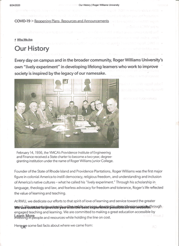 Roger Williams (1603-1683) Rhode Island | Teaching Resources