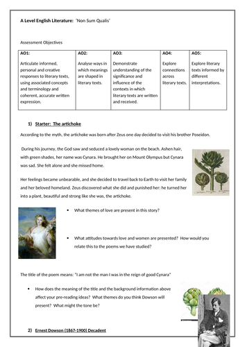 AQA A level English Lit Love through the ages pre 1900 Poetry Anthology ...