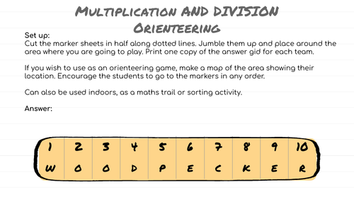 Active maths: Multiplication and Division | Teaching Resources