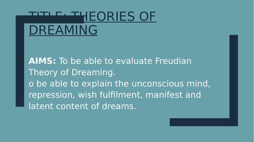 Psychology GCSE OCR- Sleep and dreaming bundle | Teaching Resources