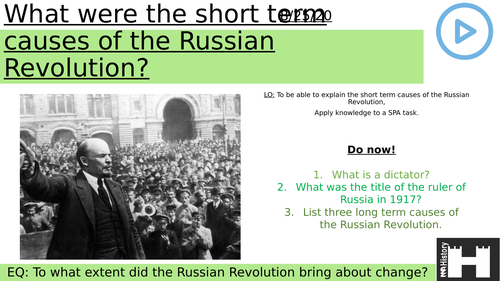 KS3 Russian Revolution Full Unit | Teaching Resources