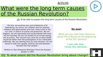 KS3 Russian Revolution Full Unit | Teaching Resources