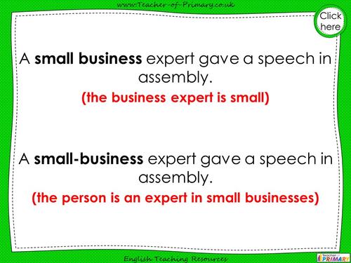 Hyphens to Avoid Ambiguity - Year 5 and 6 | Teaching Resources