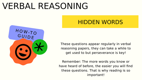 Verbal Reasoning Question Strategies How-To Guide PowerPoint | Teaching ...