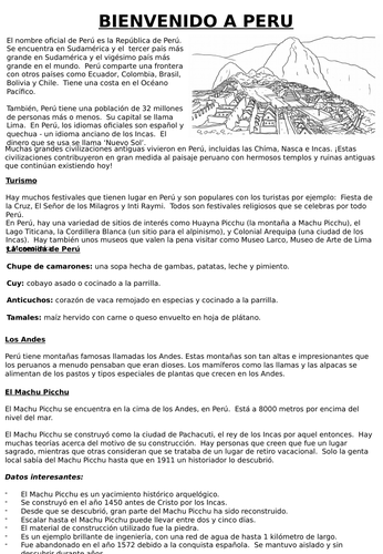 KS4 Spanish - Virtual Tour - Machu Picchu | Teaching Resources