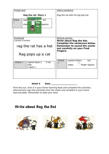 RWI Green books story 10 activity sheets | Teaching Resources