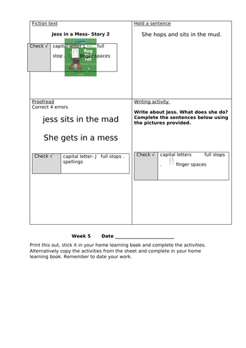 RWI Green books story 10 activity sheets | Teaching Resources