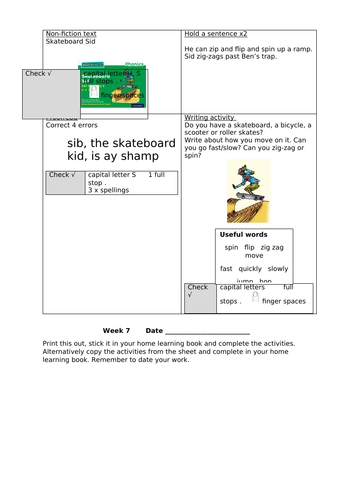 RWI Green books story 10 activity sheets | Teaching Resources