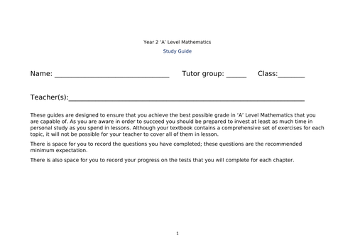 MEI A Level Maths Textbook Study Guides | Teaching Resources