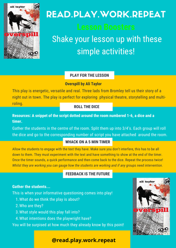 Read.Play.Work.Repeat- Lesson Booster 1 | Teaching Resources