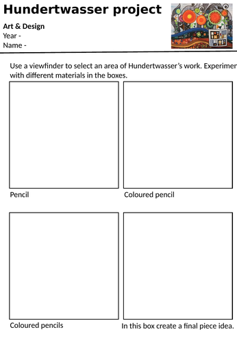 Hundertwasser Art project | Teaching Resources