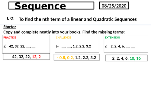 Sequences | Teaching Resources