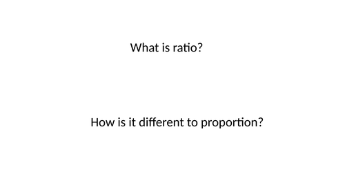 Ratio and Proportion Powerpoint | Teaching Resources