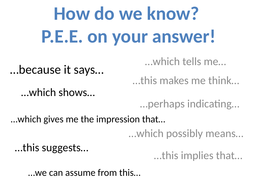 PEE Sentence Joiners | Teaching Resources