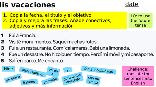 Year 8 Spanish - Module 1 - Viva 2 - Las Vacaciones | Teaching Resources