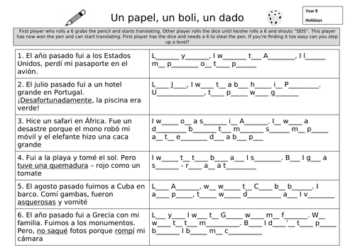 Year 8 Spanish - Module 1 - Viva 2 - Las Vacaciones | Teaching Resources