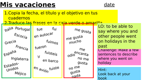 Year 8 Spanish - Module 1 - Viva 2 - Las Vacaciones | Teaching Resources