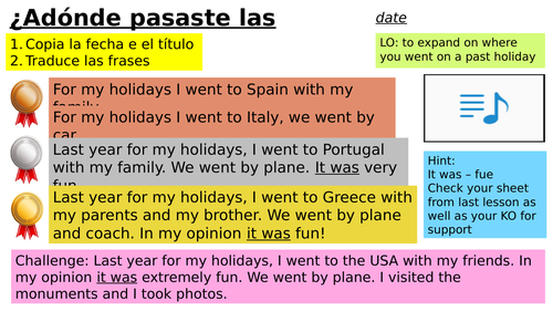 Year 8 Spanish - Module 1 - Viva 2 - Las Vacaciones | Teaching Resources