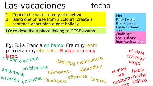 Year 8 Spanish - Module 1 - Viva 2 - Las Vacaciones | Teaching Resources
