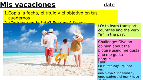 Year 8 Spanish - Module 1 - Viva 2 - Las Vacaciones | Teaching Resources