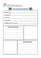 Writing a Brazil fact file - KS2 | Teaching Resources