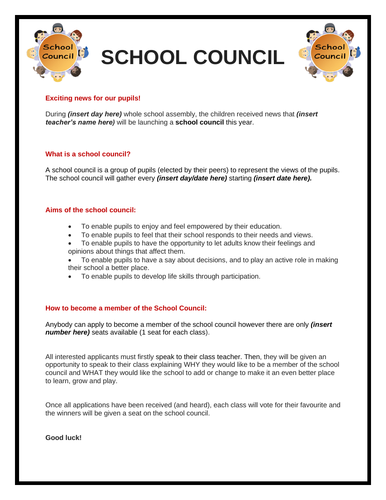 School Council | Teaching Resources