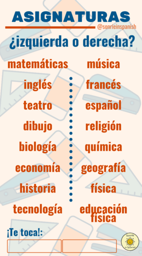 Back to school - Spanish instagram templates - vocabulary practice ...