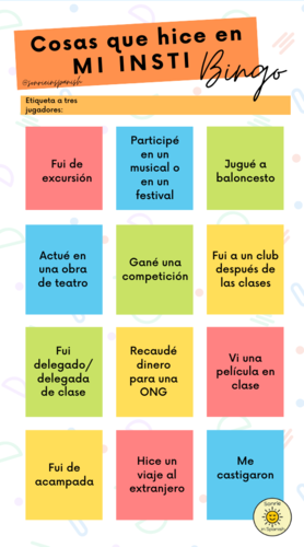 Back to school - Spanish instagram templates - vocabulary practice ...