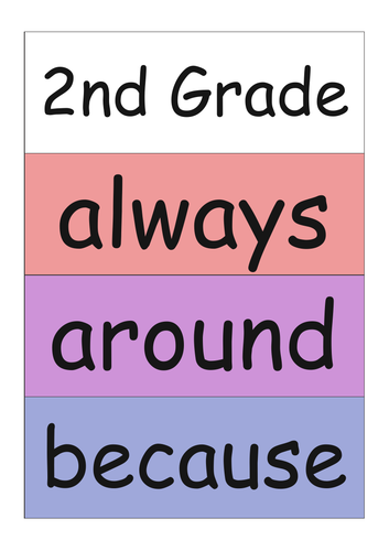 Sight Words Word Wall (2nd Grade) | Teaching Resources