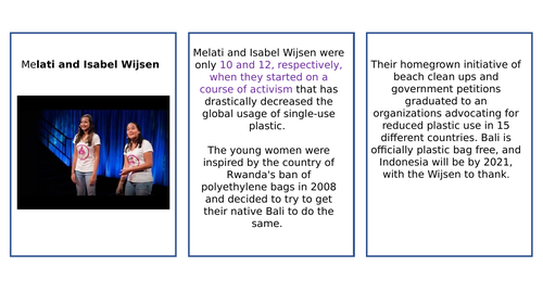 Inspirational young people fact files :) | Teaching Resources