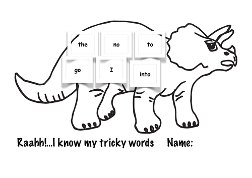 Dinosaur tricky word charts phases 2-5 Home/school | Teaching Resources