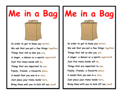ME IN A BAG - BEGINNING OF YEAR ACTIVITY | Teaching Resources