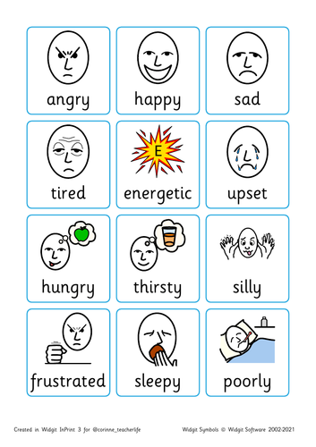 Tolsby frame check in - widgit emotion symbols | Teaching Resources