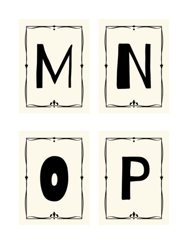 Antique Alphabet Flash Cards | Teaching Resources