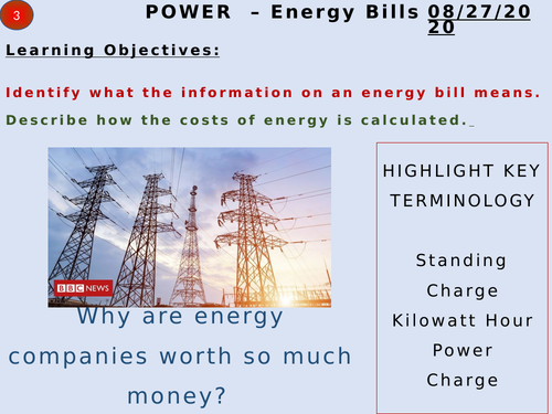 AQA - KS3 - Energy Calculations + Power | Teaching Resources