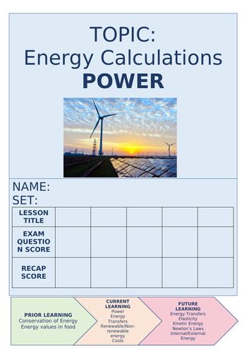 AQA - KS3 - Energy Calculations + Power | Teaching Resources