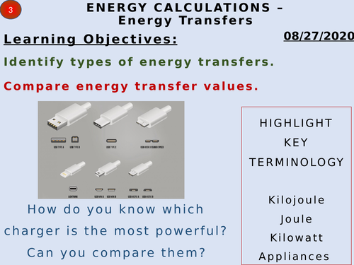 AQA - KS3 - Energy Calculations + Power | Teaching Resources