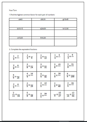 New Functional Skills Maths Full Lesson -Simplifying Fractions ...
