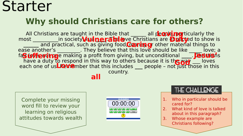 GCSE: Parables about wealth | Teaching Resources
